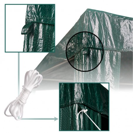 Aia varikatus, roheline, 1,9 x 1,9 m